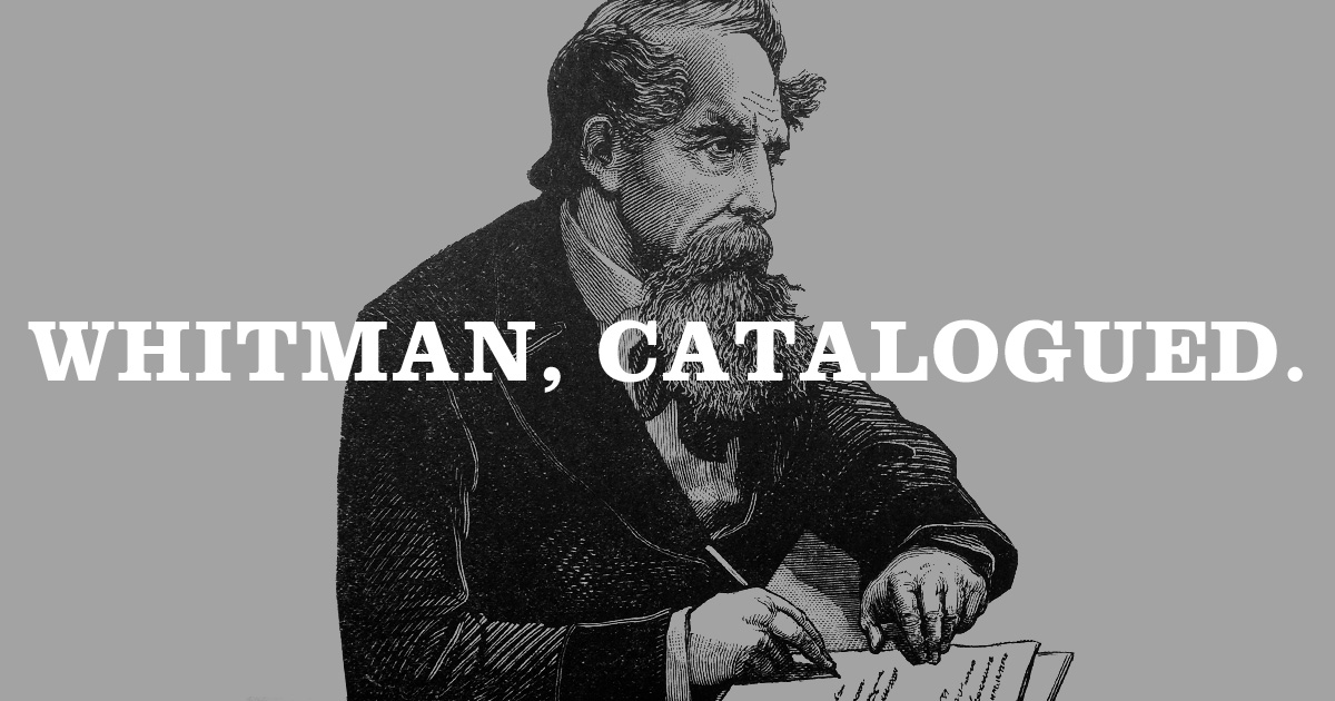 Whitman, Catalogued.